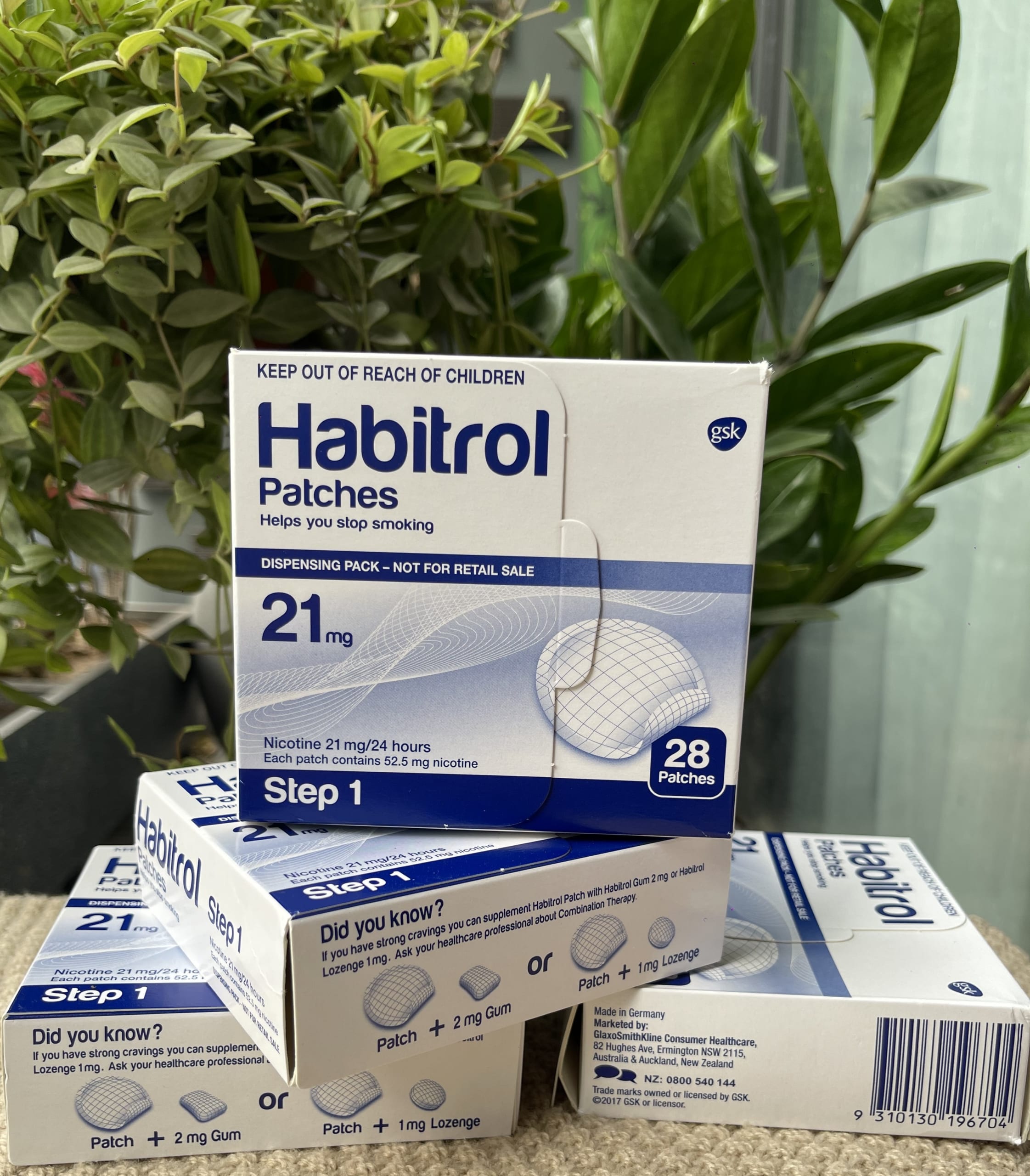 Miếng dán cai thuốc lá Habitrol 21mg Step 1-STEP 1 Habitrol Transdermal ...