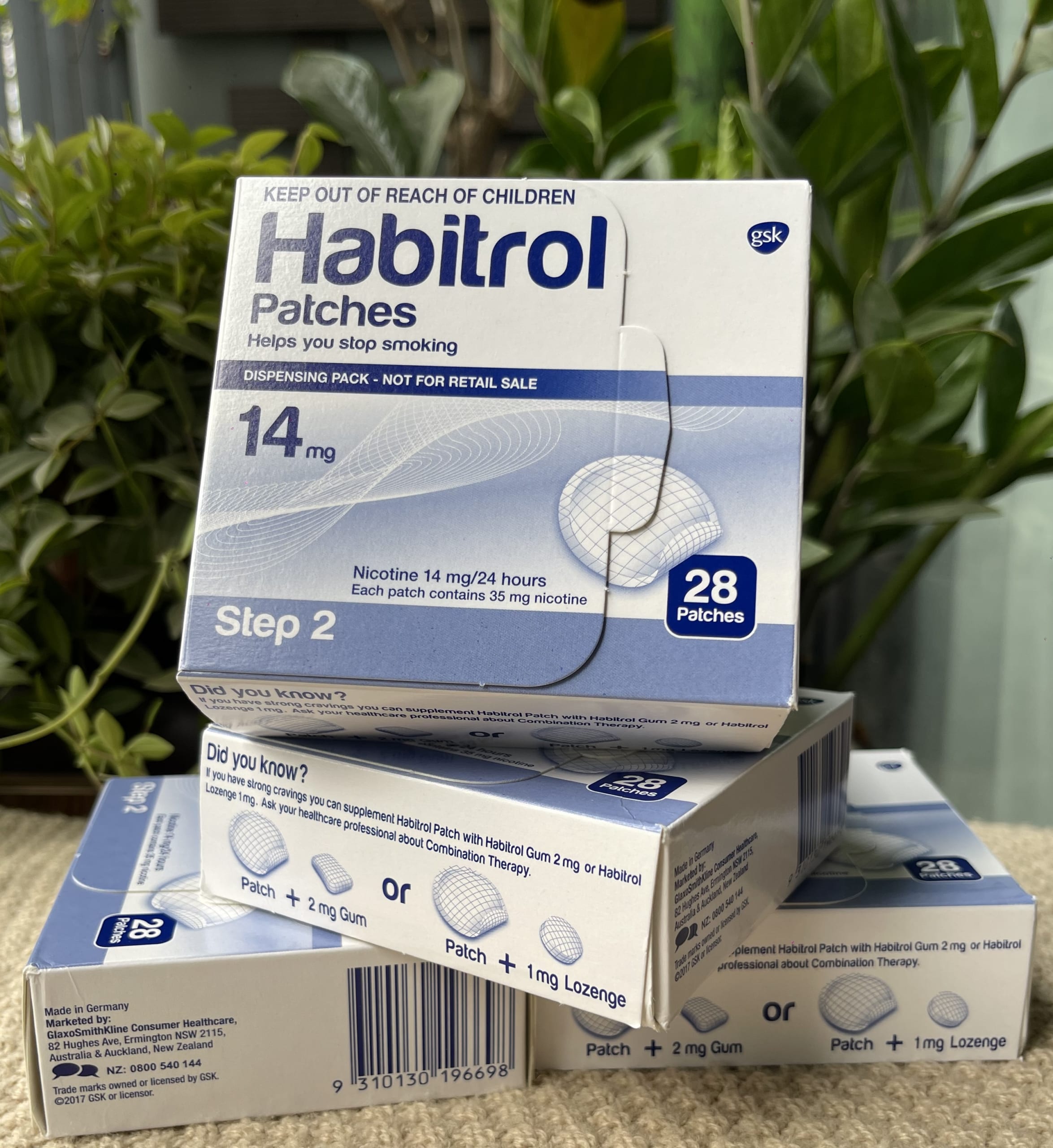 Miếng dán cai thuốc lá Habitrol 14mg Step 2-STEP 2 Habitrol Transdermal ...