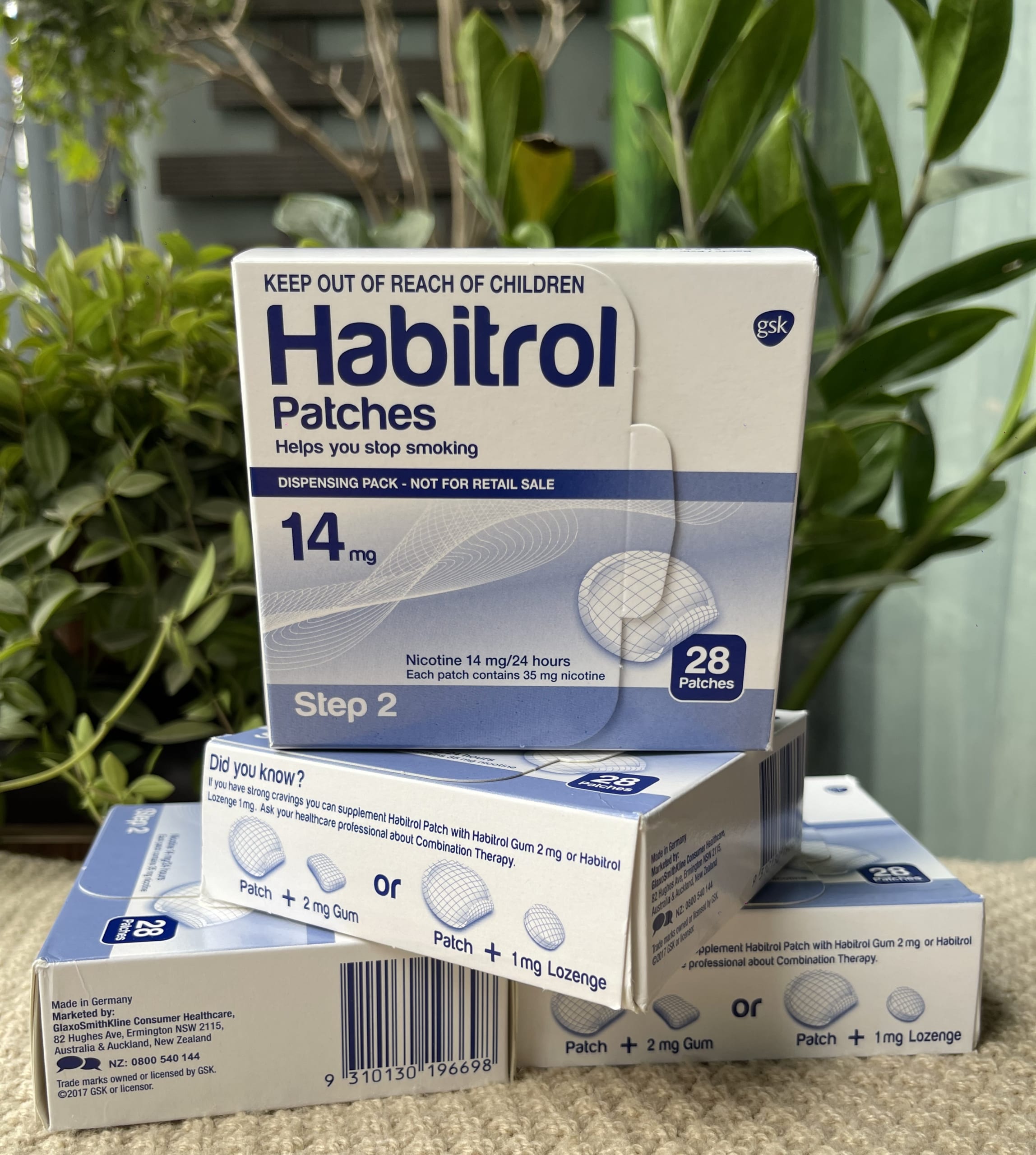 Miếng dán cai thuốc lá Habitrol 14mg Step 2-STEP 2 Habitrol Transdermal ...