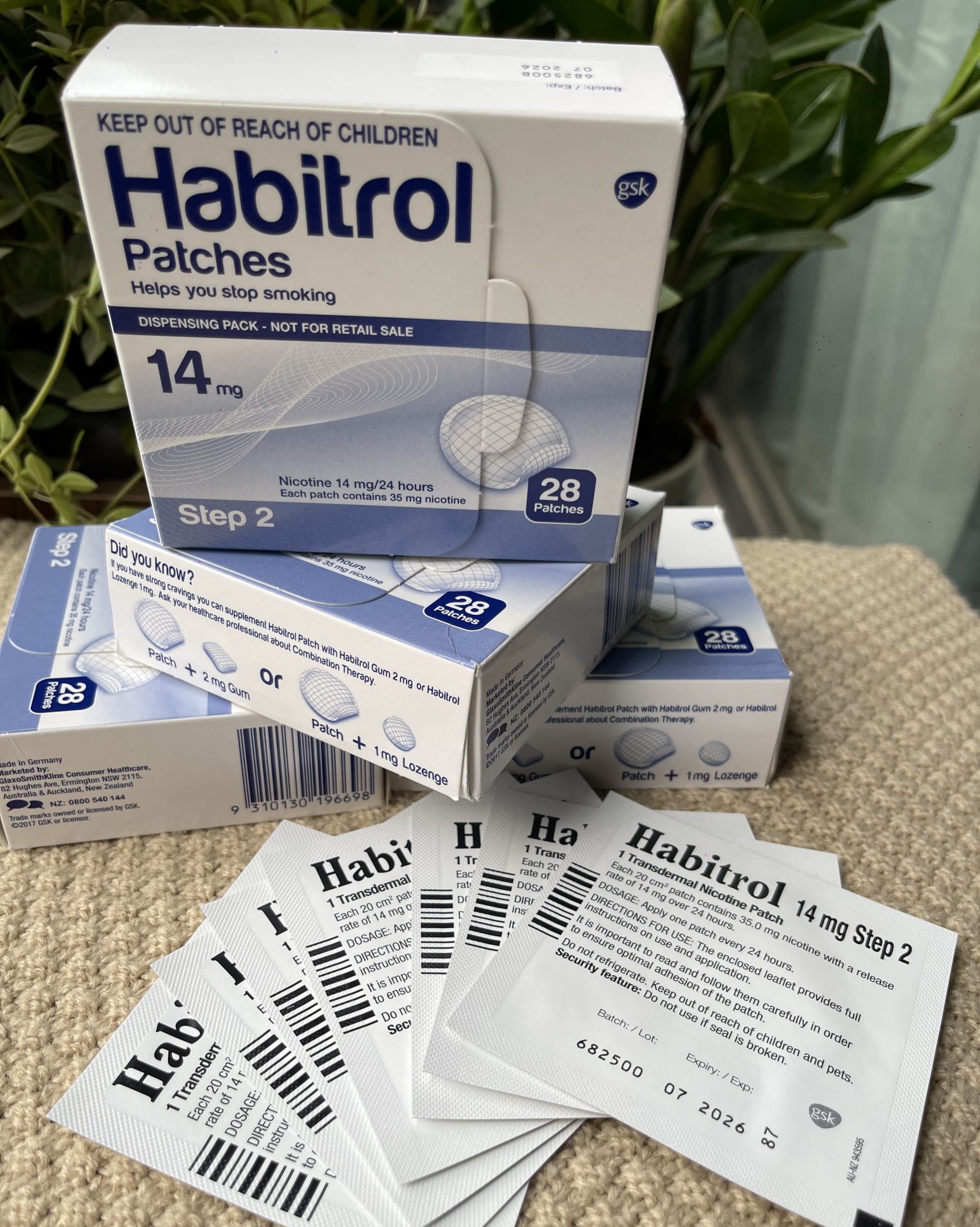Miếng dán cai thuốc lá Habitrol 14mg Step 2-STEP 2 Habitrol Transdermal ...